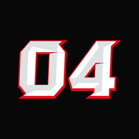 Number Racing 04 Design Vektor Premium Vektor