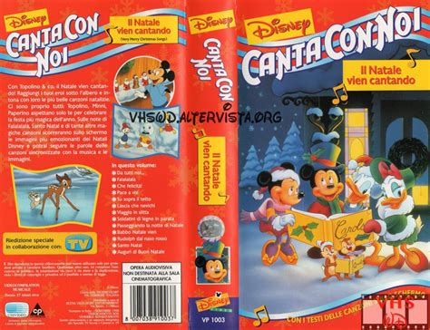 Canta Con Noi Il Natale Vien Cantando Riedizione VHS Walt Disney