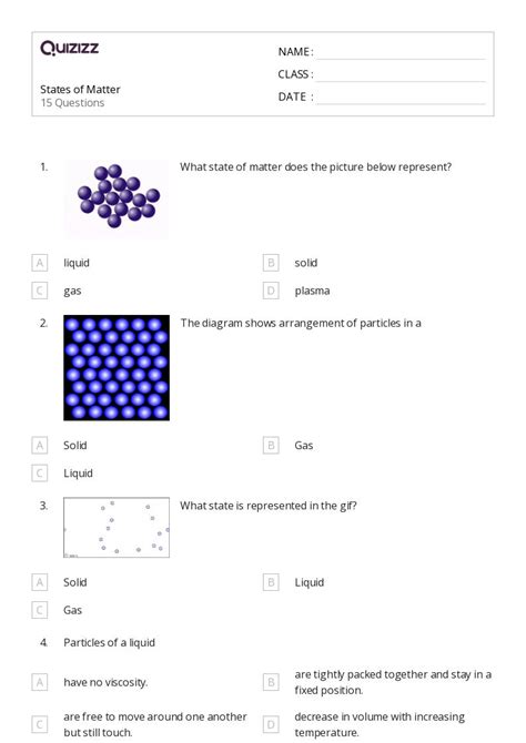 50 States Of Matter And Intermolecular Forces Worksheets For 10th