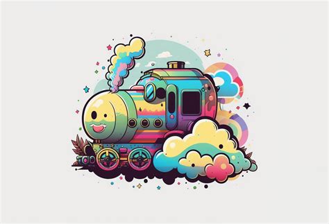 Train Kawaii Graphic Graphic By Poster Boutique Creative Fabrica