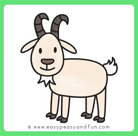 How To Draw A Goat Step By Step