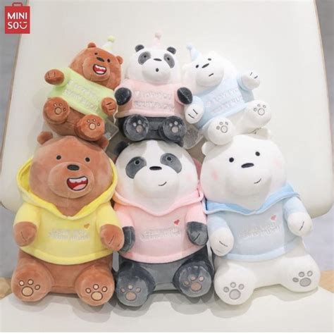 Jual K Boneka Miniso Lovely Sitting Plush Toy Miniso We Bare Bears