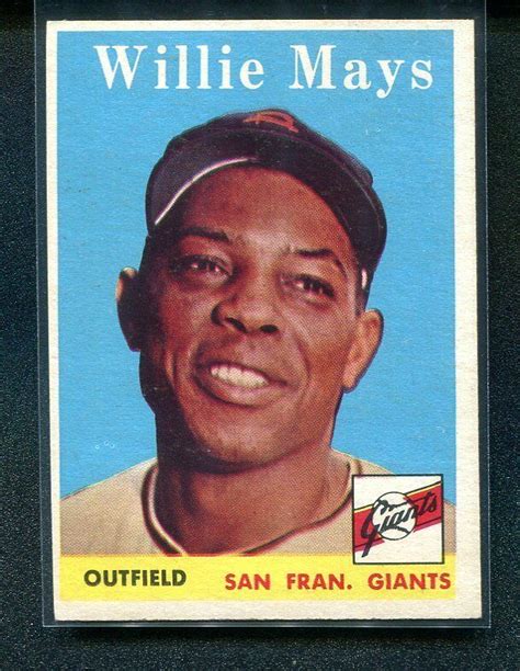1958 Topps WILLIE MAYS Giants HOF 5 NM EBay Willie Mays San