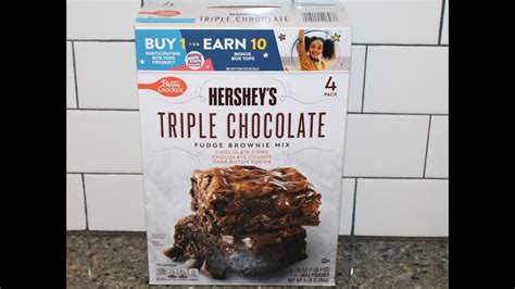 Betty Crocker Hersheys Triple Chocolate Fudge Brownie Mix Review YouTube