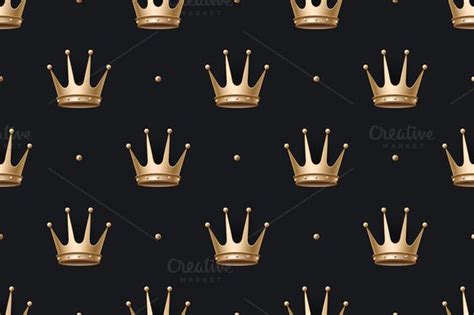 Seamless Pattern With King Crown Kings Crown Seamless Patterns Pattern