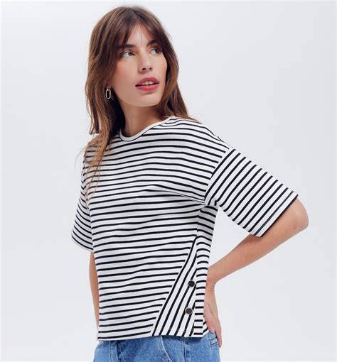 Nautical Top Navy Blue Stripes
