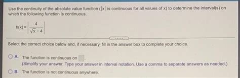 solved use the continuity of the absolute value function x