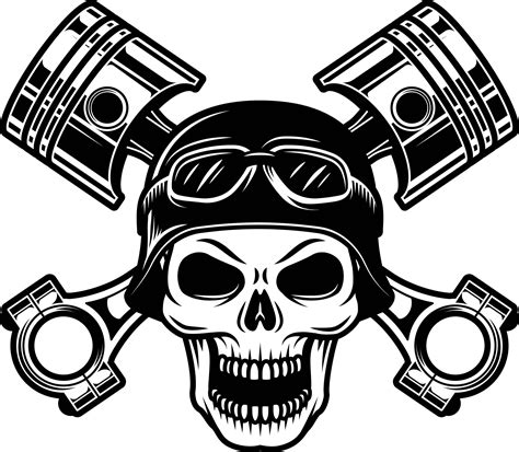 Mechanic Motorcycle Skull Decal By CityVinyl On Etsy Skull Decal