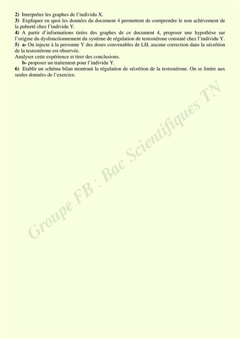 Bac Sc expérimentales Sciences SVT Devoir de Contrôle n1 corrigé en