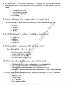 Chemistry Mcqs For Class Chapter Wise With Answers