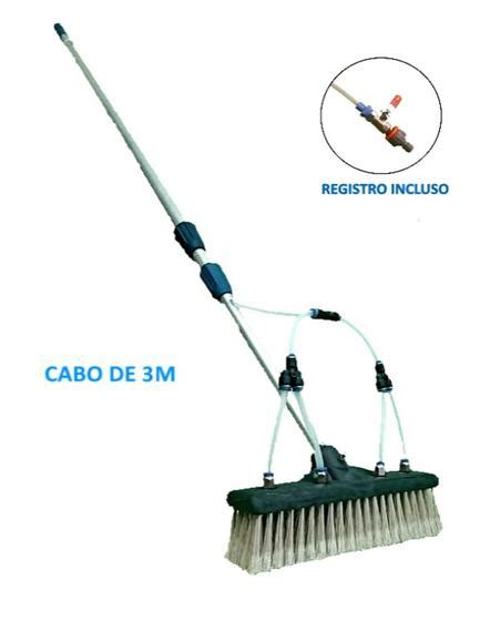 vassoura para Limpeza de placas solares c cabo telescópico Solar