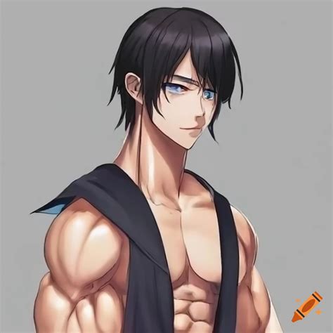 Anime Style Portrait Of A Handsome Male Student