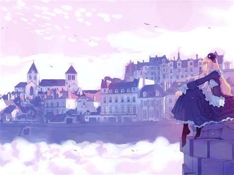 Purple Anime Scene Wallpapers Wallpaper Cave