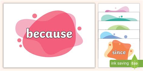 Causal Conjunctions Display Posters Teacher Made Twinkl