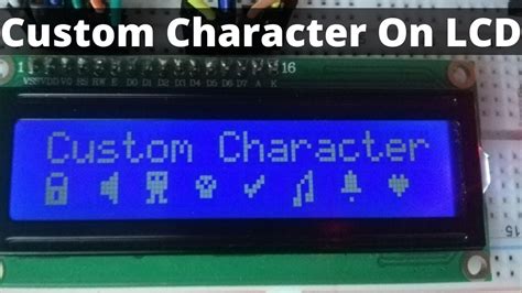 custom characters in lcd display arduino youtube