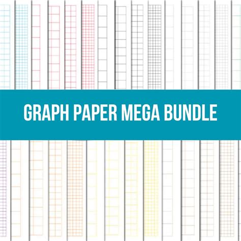 Graph Paper Printable Printable Grid Paper 60 Pages Graph Grid