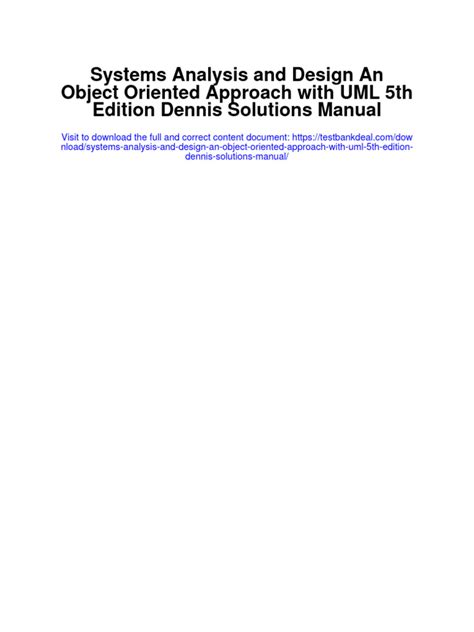 systems analysis and design an object oriented approach with uml 5th edition dennis solutions