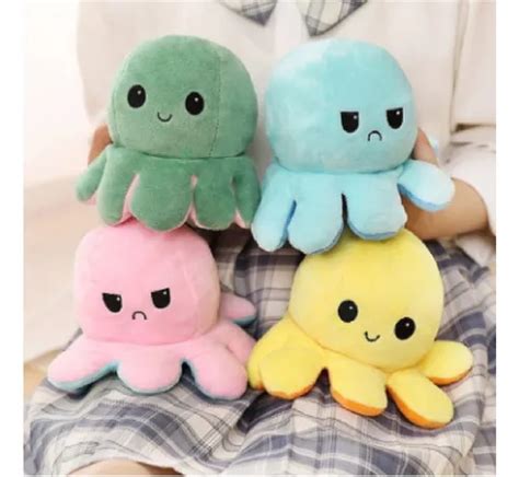 Pulpo De Peluche Humor Tiktok Grande Reversible De Cm Surtido
