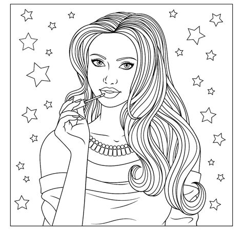 Coole Ausmalbilder Teenager Mädchen Ausmalbild