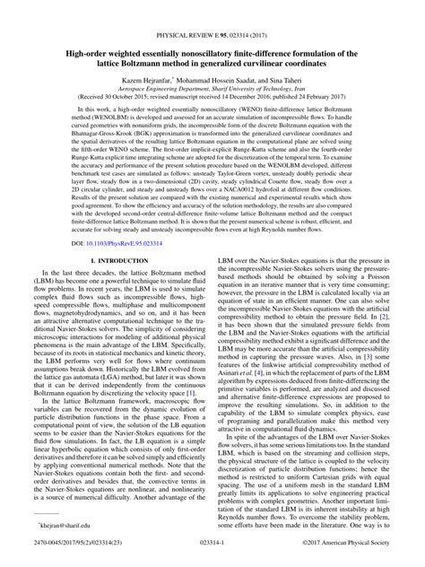 pdf high order weighted essentially nonoscillatory finite difference formulation of the