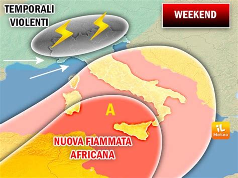 Meteo WEEKEND Fiammata Africana già da Venerdì 5 poi Temporali