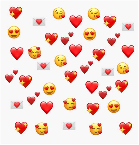 Corazon Corazones Emoji Rojo Red Amor Love Emojis Png