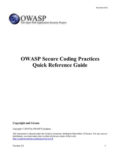 owasp secure coding practices quick reference guide pdf