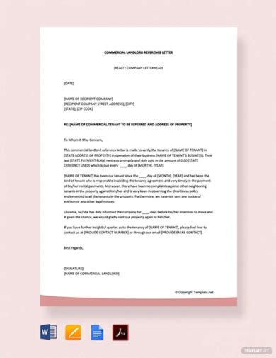 Landlord Letter Examples Format Pdf