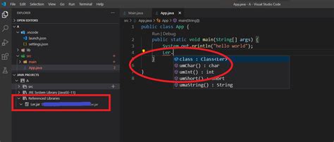 Browse Referenced Java Libraries In VS Code Java