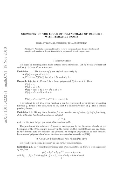polynômes du second degré