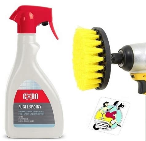 CX 80 PREPARAT DO CZYSZCZENIA FUG I SPOIN 600ml SZCZOTKA NA WIERTARKĘ