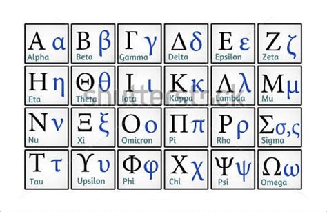 Printable Greek Letters