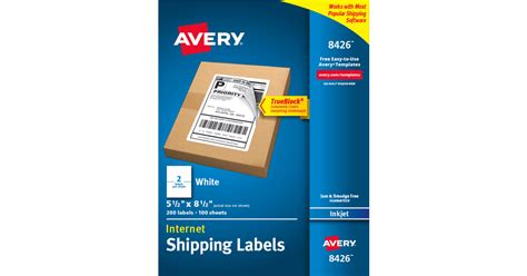 Avery Printable Blank Shipping Labels Rectangle X