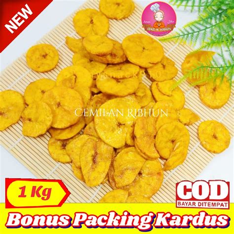 Jual Kg Keripik Pisang Manis Kripik Pisang Koin Cemilan Ribhun