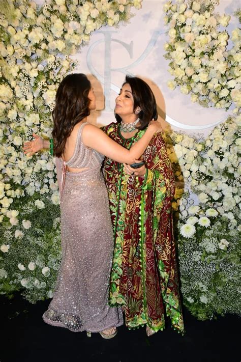 At Kiara Advani Sidharth Malhotras Reception Alia Bhatt And Mother In