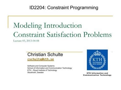 l03 why principles constraint satisfaction problems and models