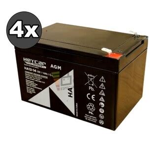 Kit 4 Baterías 48 Voltios 14 Amperios Movilidad HA12 14 Batelsa