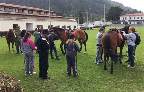 Así se llevó a cabo la visita a la Escuela de Equitación del Ejército