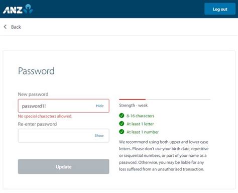 ANZ Bank Dumb Password Rules