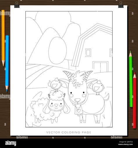 Dessin D Animaux De Ferme Pour Colorier Livre De Page Page D Activit