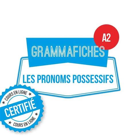 Fiche De Grammaire Pronoms Possessifs A Les Zexperts Fle