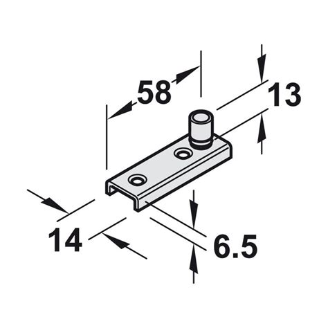 Buy Hafele Slido D Line11 Floor Guide Roller For U Shaped Track 94042032 Mydeal