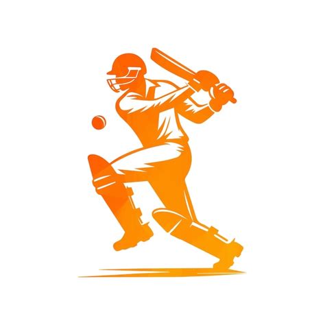 Premium Vector Cricket Player Logo Design Vector Illustration