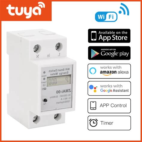 Single Phase Din Rail Wifi Intelligent Energy Meter Power Consumption