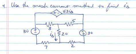 Solved Use The Mesh Current Method To Find Is Chegg