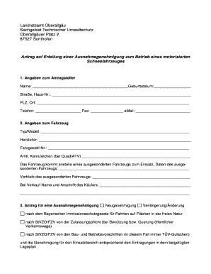 Ausf Llbar Online Antrag Auf Erteilung Einer Ausnahmegenehmigung Zum