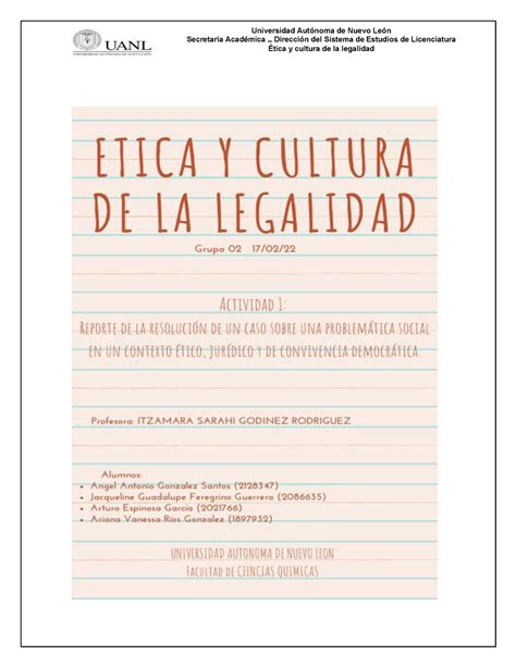 Evidencia 1 Reporte de la resolución de un caso etica y cultura de la
