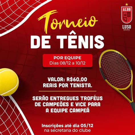 Ltimo Torneio De T Nis Luso Bauru Portal Luso Esporte Lazer