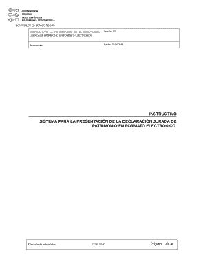 Fillable Online SISTEMA PARA LA PRESENTACIN DE LA DECLARACIN Fax Email