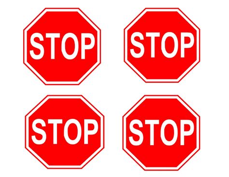 Free Printable Stop Sign Templates Word PDF Blank Editable